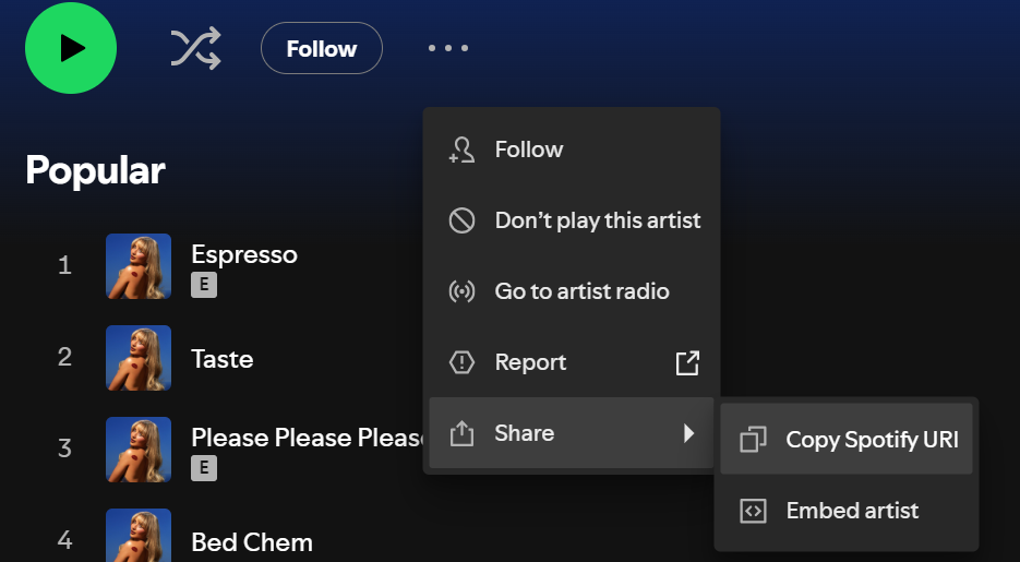 How to find my Spotify URI – Kycker